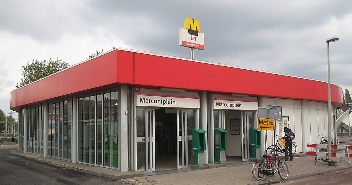 Marconiplein metro station in Delfshaven, Rotterdam, Nederland | Tripomatic