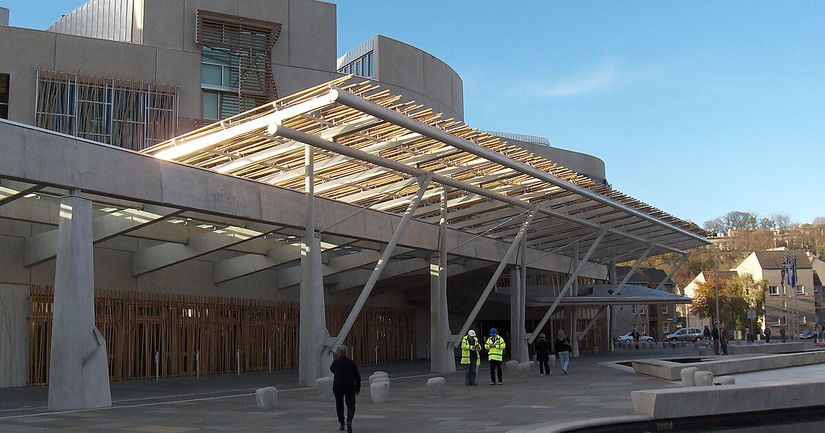 Edifício do Parlamento Escocês em Holyrood, Edinburgh, Edimburgo, Reino ...