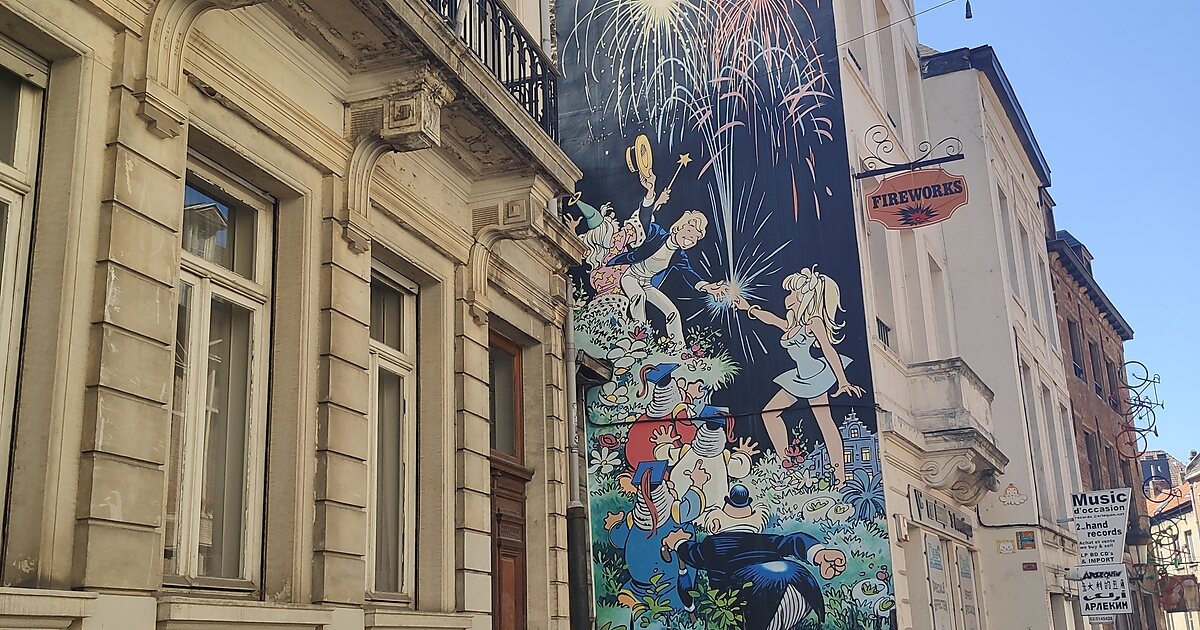 Comic-Strip-Route in Brüssel in Pentagon, Brüssel, België - Belgique ...