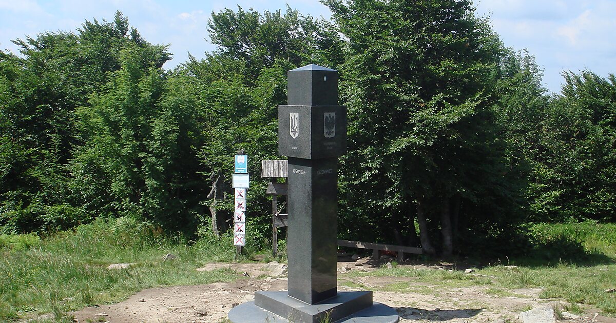 The Polish-Slovakian-Ukrainian tripoint. in Uzgorodskij rajon, Ukraine ...