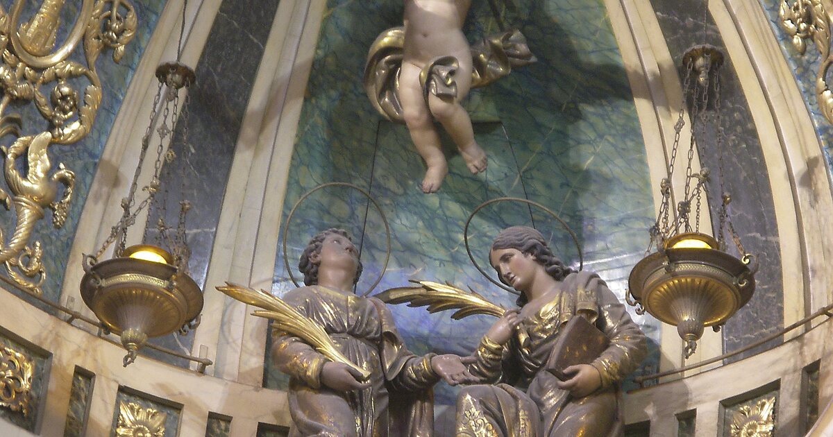 Basilica of Saints Justus and Pastor in Gothic Quarter, Barcelona ...