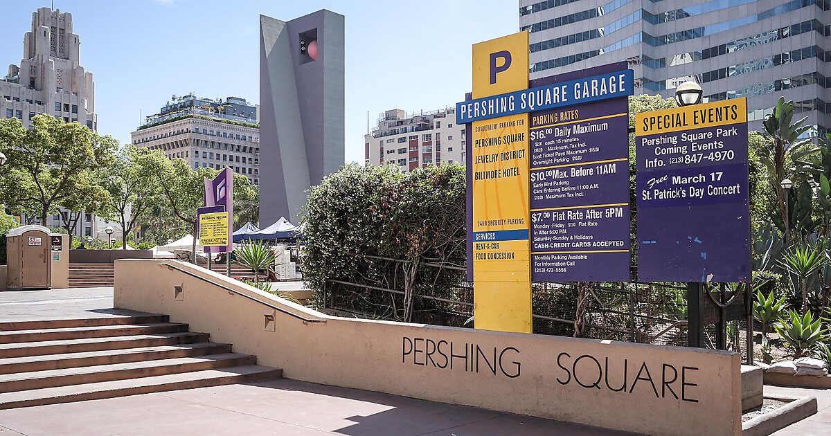 Pershing Square in Financial District, Los Angeles, United States ...