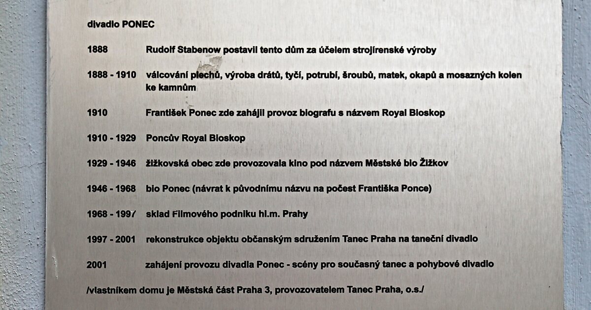 Divadlo Ponec in Prague, Czechia | Tripomatic