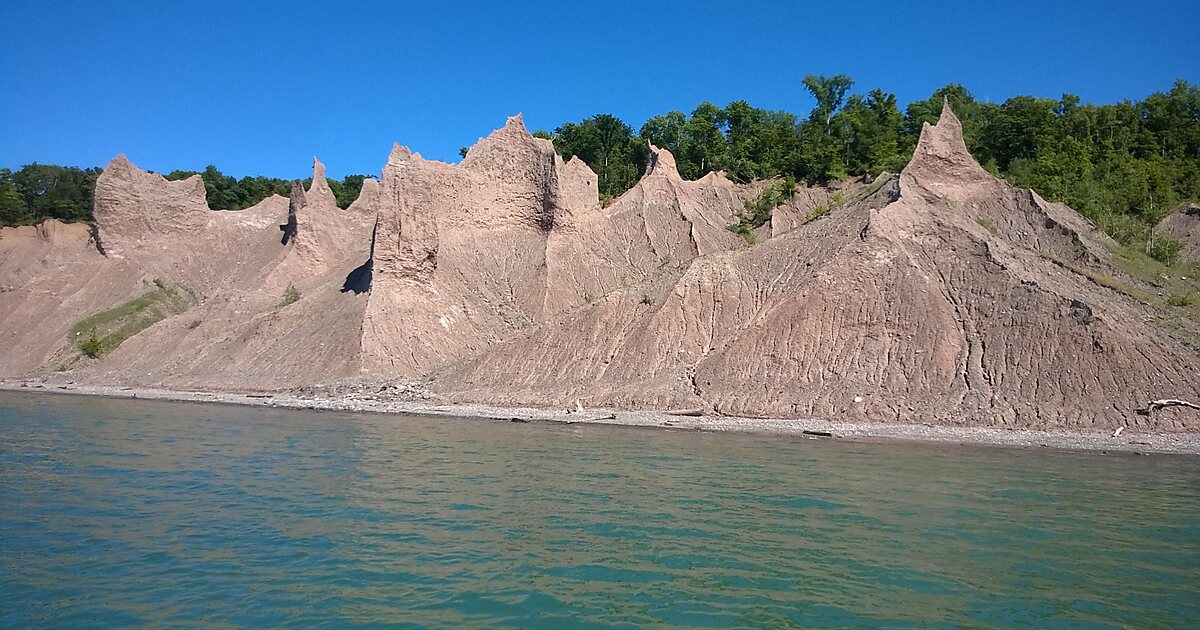 Chimney Bluffs State Park in Wayne County
