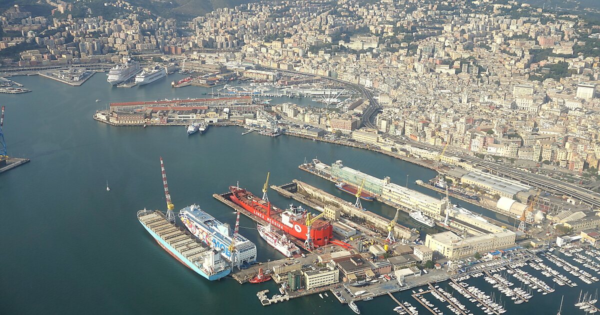 Harbour of Genoa in Genoa