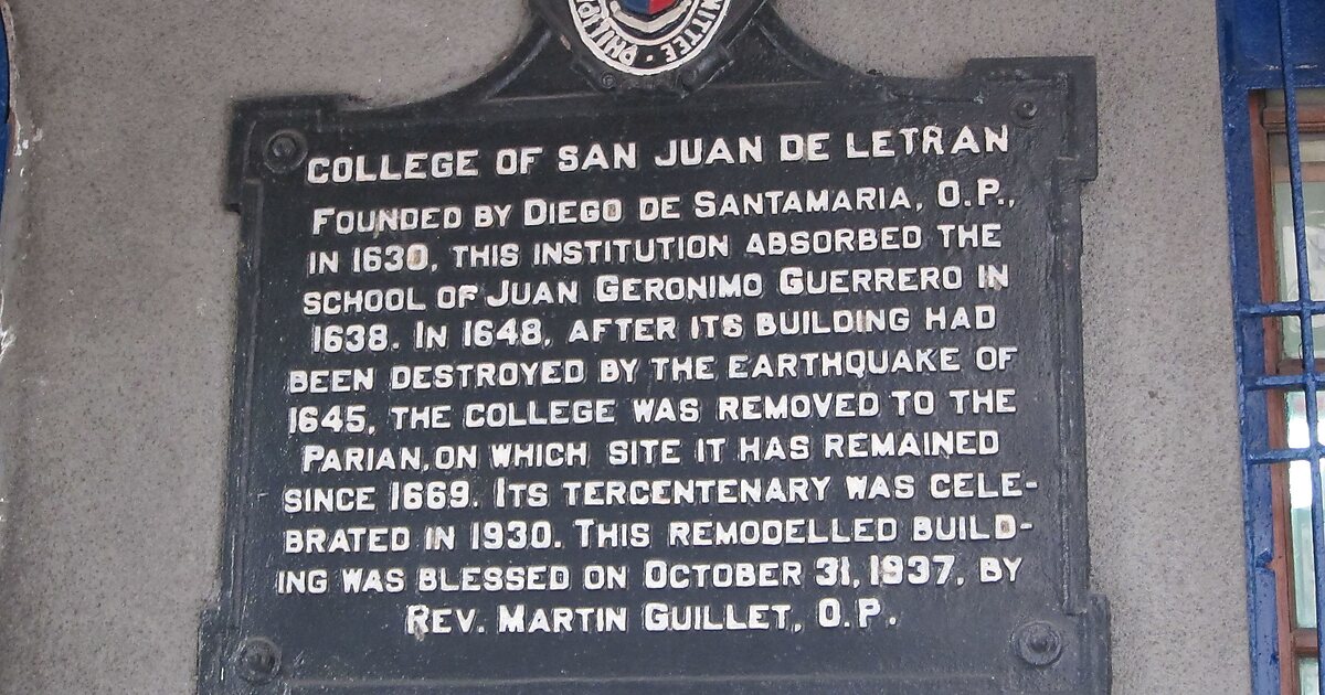 Colegio de San Juan de Letrán en Intramuros, San Juan, Filipinas ...