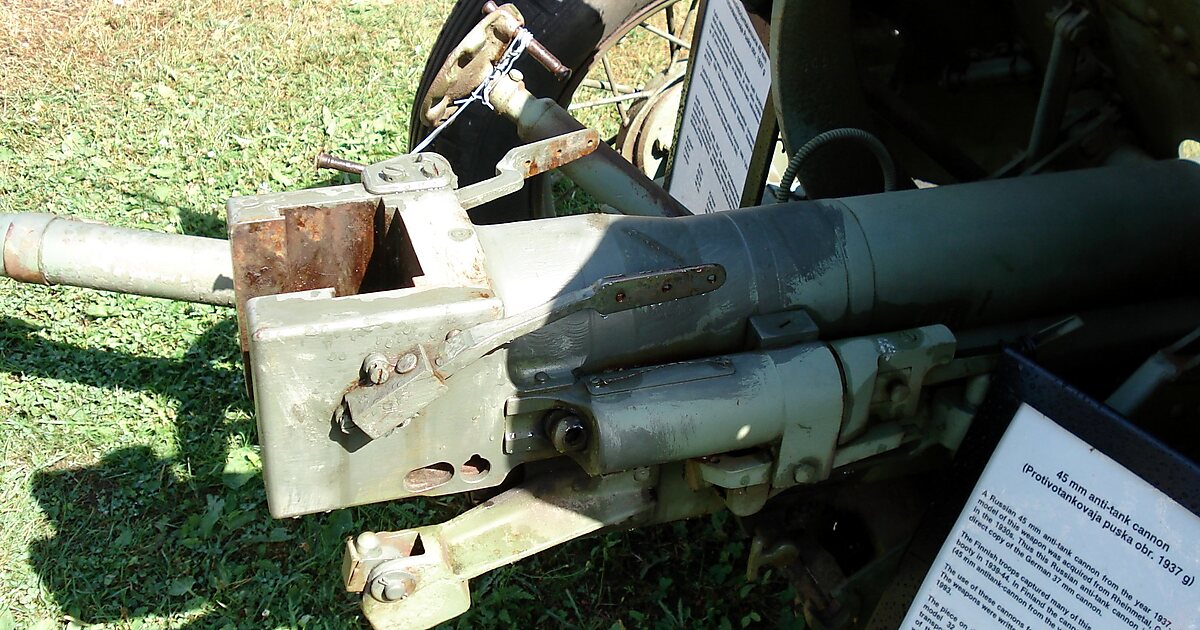 45 mm anti-tank gun M1937 in Prokhorovka, Belgorod Oblast, Russia | Tripomatic