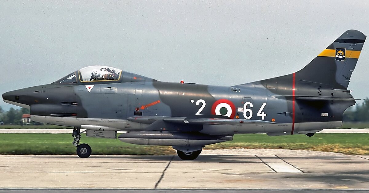 Fiat G.91 in Magenta - San Vittore, Milan, Italy | Tripomatic