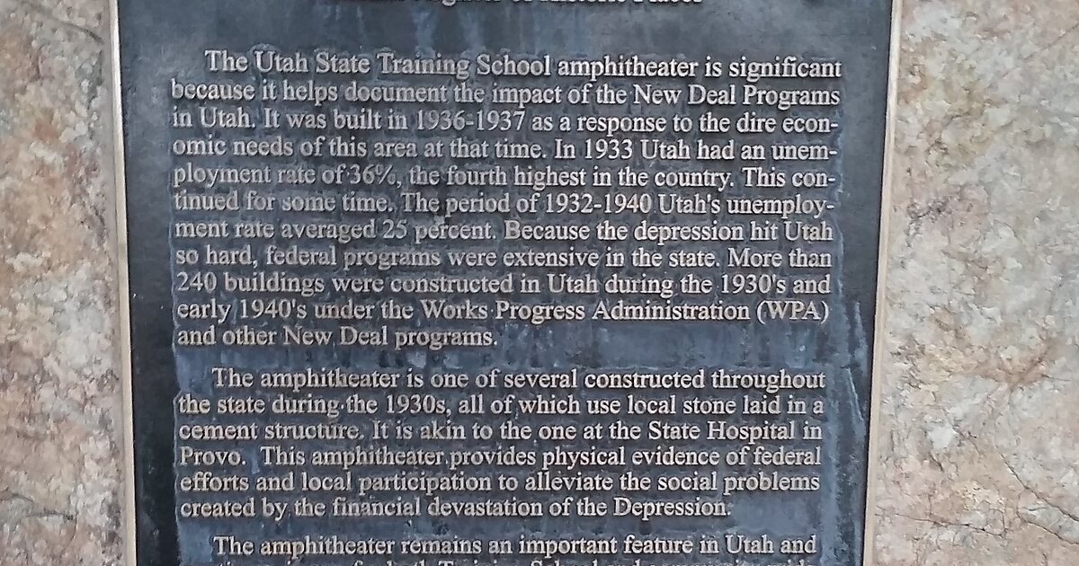 Utah State Training School Amphitheater and Wall in American Fork, Utah ...