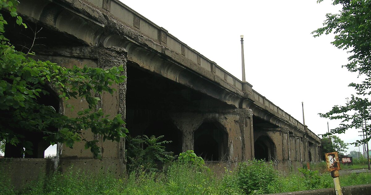 Fort Street–Pleasant Street and Norfolk & Western Railroad Viaduct in ...