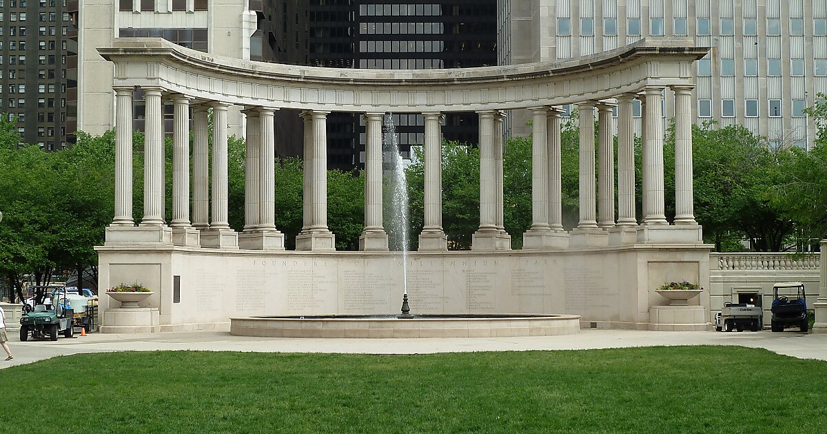 Millennium Monument in Chicago Loop, Vereinigte Staaten von Amerika ...