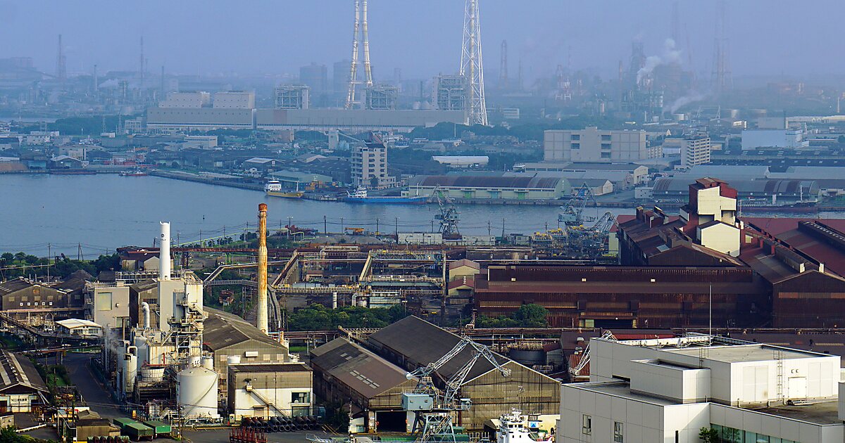 Nippon Steel, Yawata Works in Yahatahigashi-ku, Kitakyūshū, Kitakyushu ...