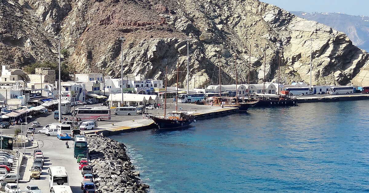 Athinios Port in Santorini