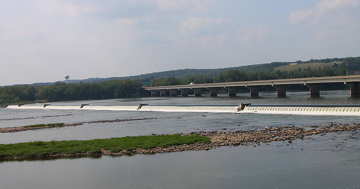 Adam T. Bower Memorial Dam in Sunbury, Pennsylvania, United States ...