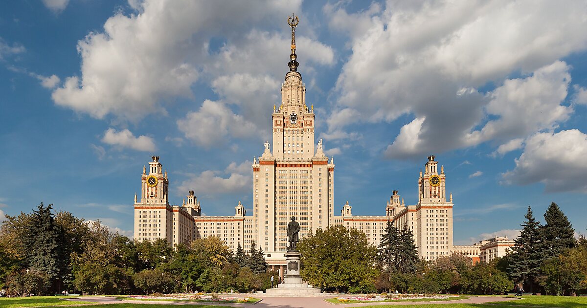 Main Building of Moscow State University in Ramenki District, Russia ...