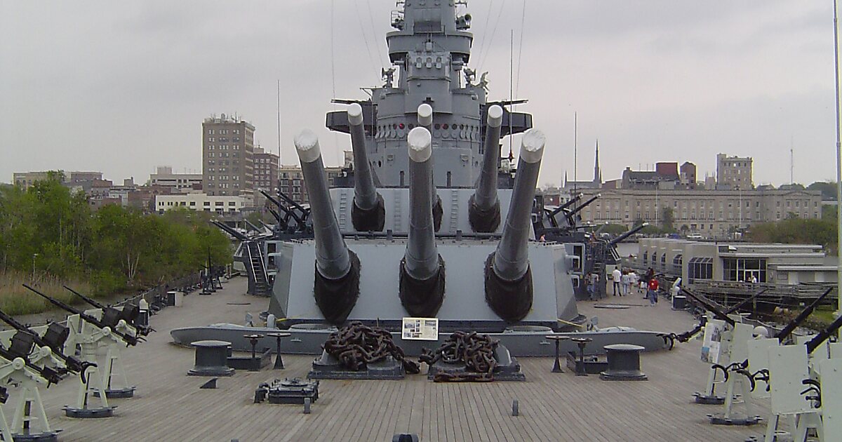 USS North Carolina in Wilmington, North Carolina, Vereinigte Staaten ...