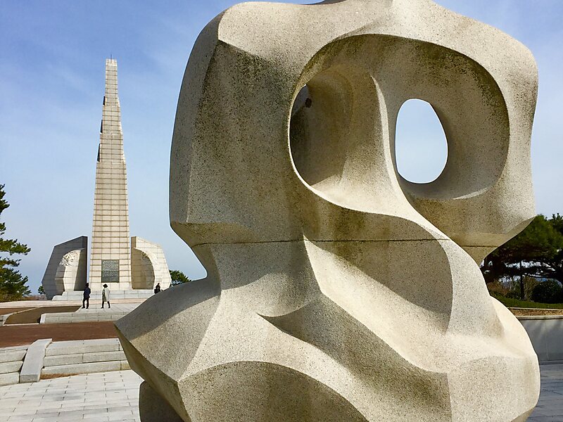 Parque Comemorativo da Grande Vitória de Okpo em Geoje, Coreia do Sul ...