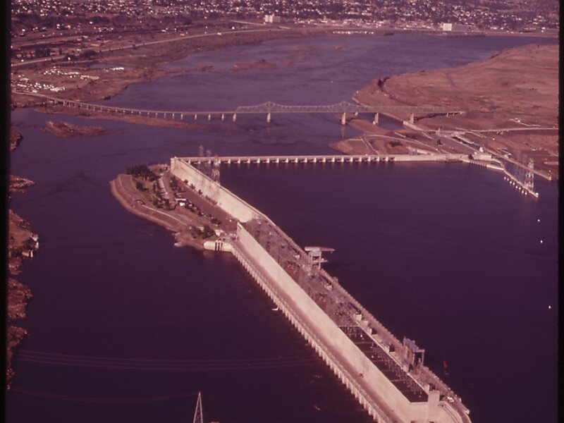 The-Dalles-Talsperre in Washington, Vereinigte Staaten von Amerika ...